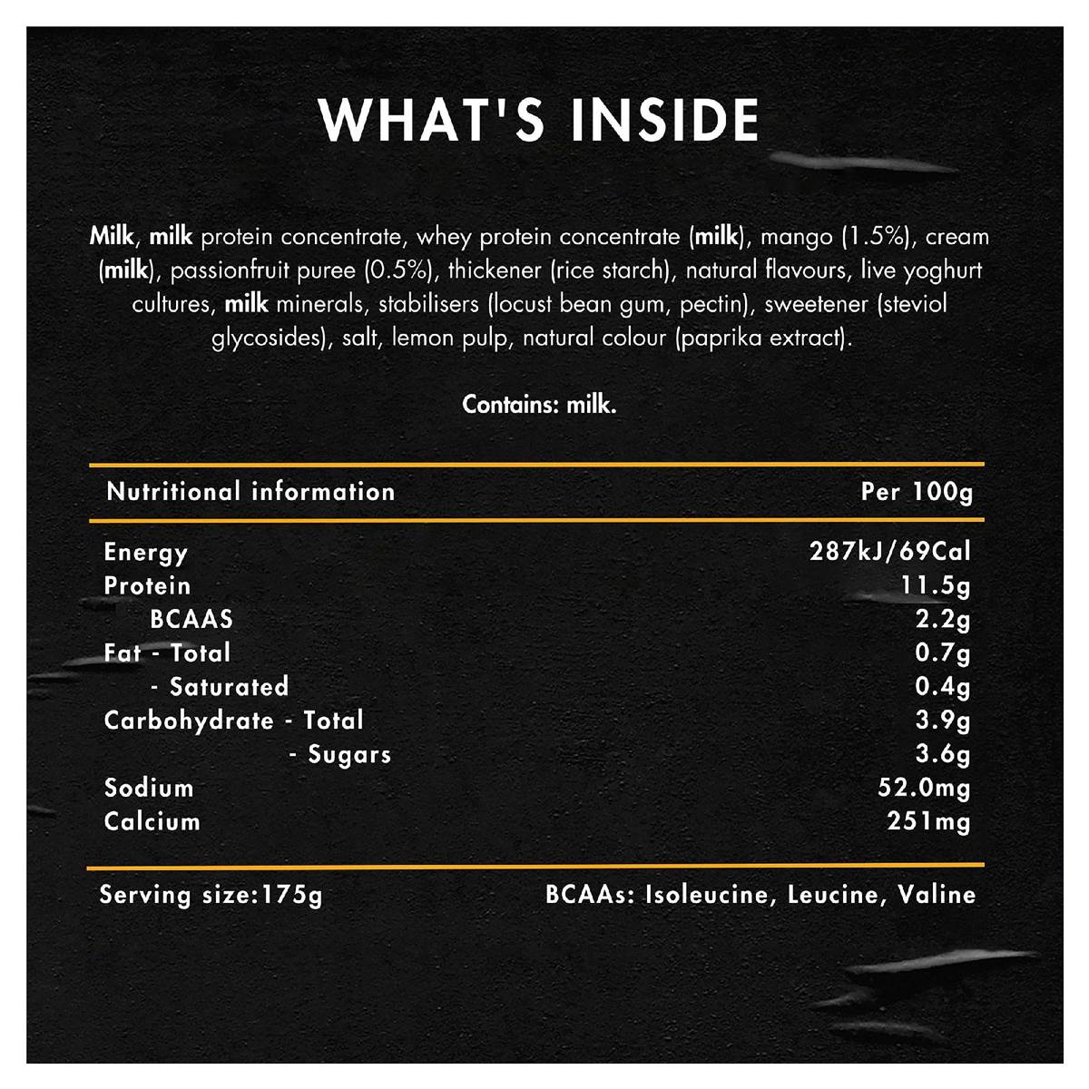 Yopro Perform High Protein Yoghurt Mango Passionfuit 175g | Woolworths