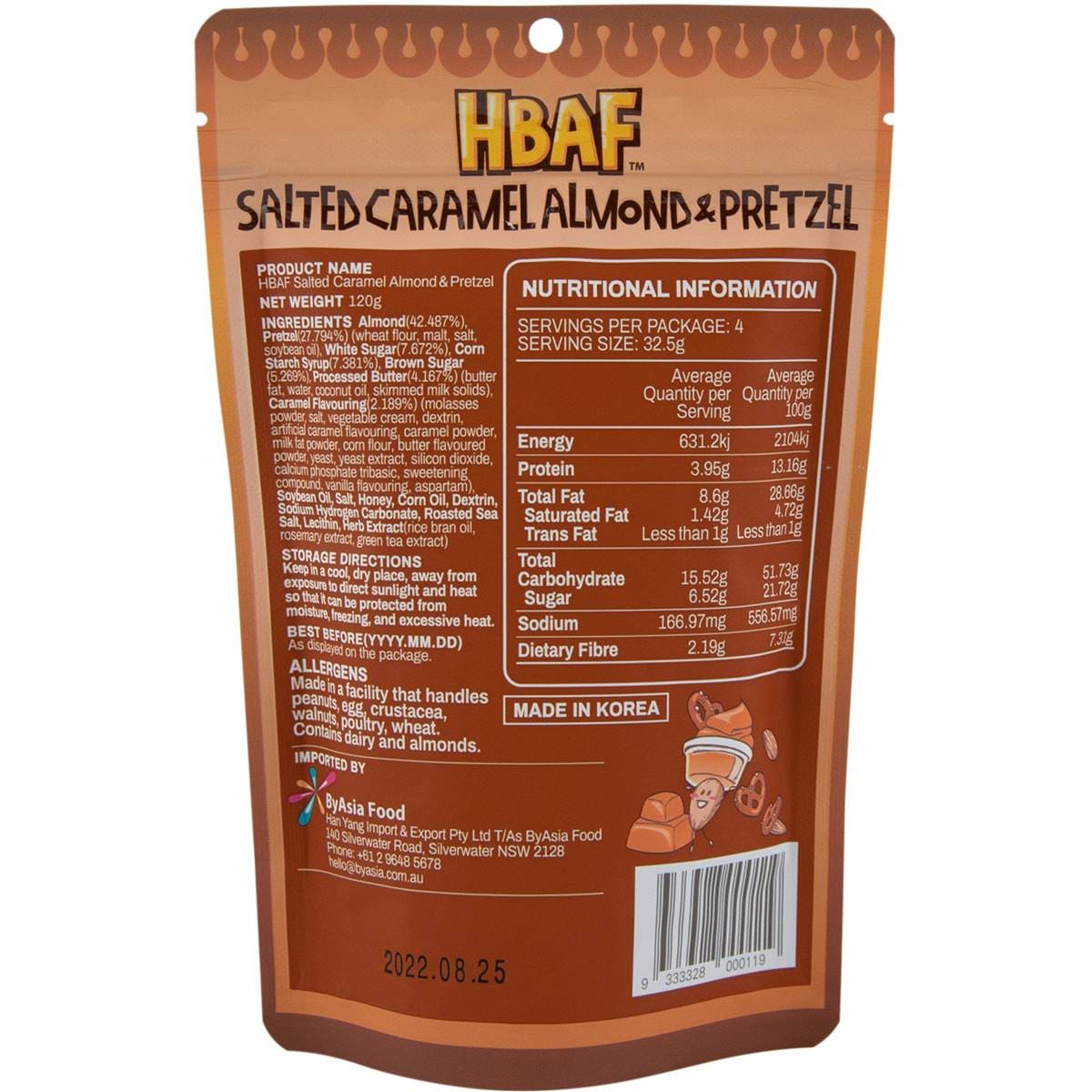 Hbaf Salted Caramel Almonds 120g | Woolworths