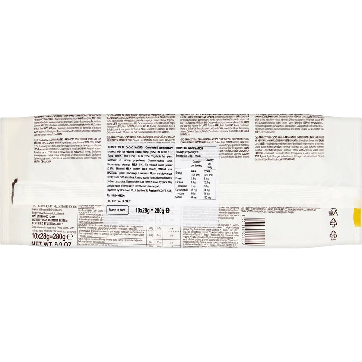 Balconi Trancetto Cocoa 10 Pack | Woolworths