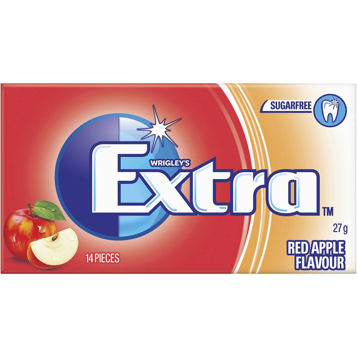 Extra Red Apple Sugar Free Chewing Gum 14pc 27g | Woolworths