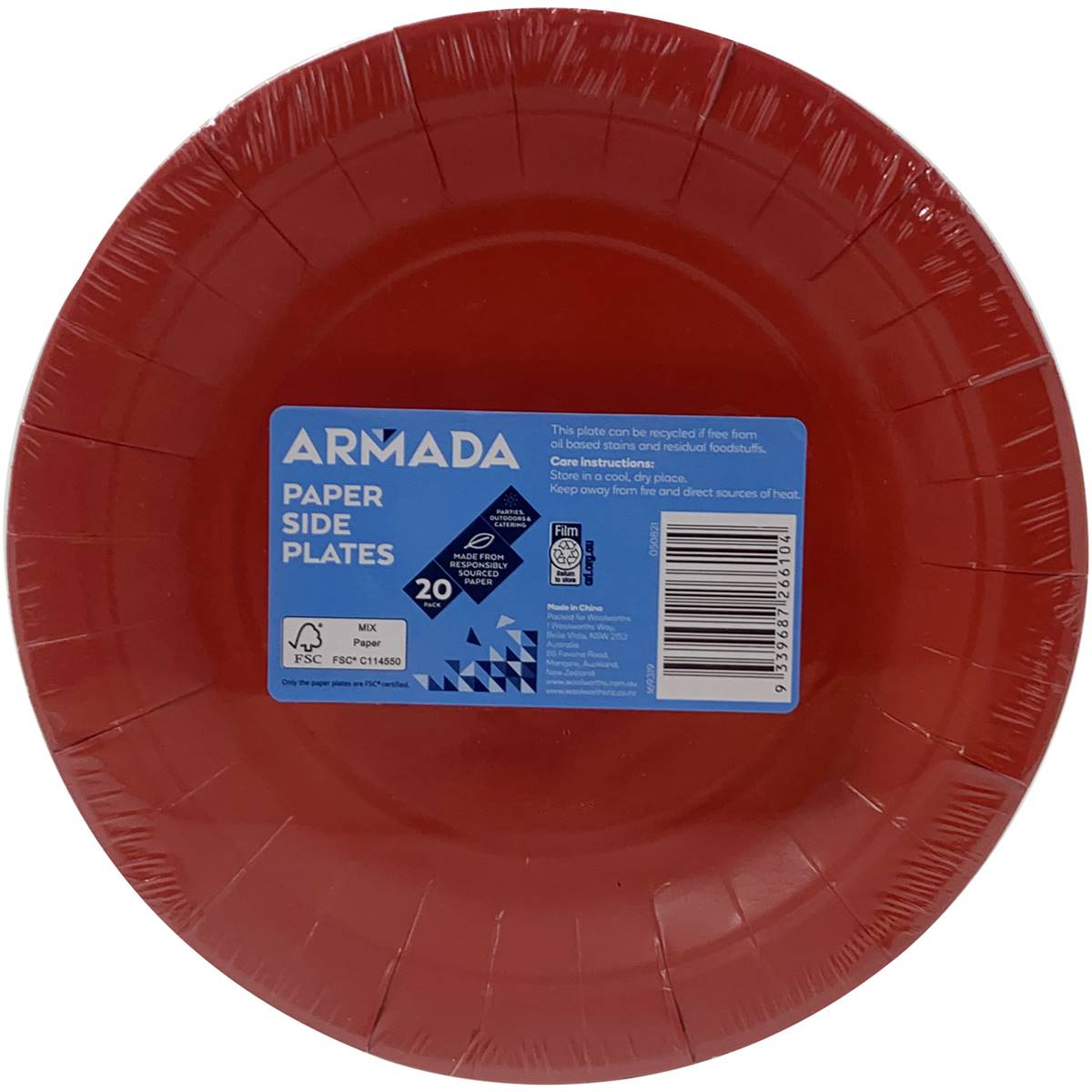 Armada Paper Side Plates Coloured 20 Pack | Woolworths