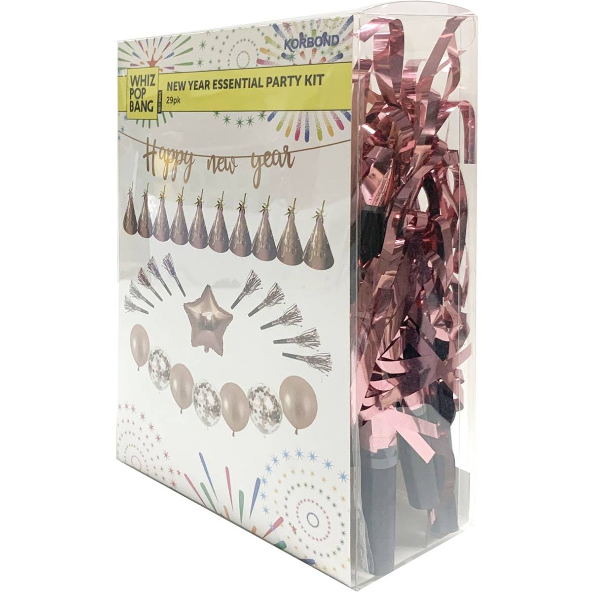 New Year's Eve Happy New Year Party Kit 29 Pieces Rose Gold Each ...