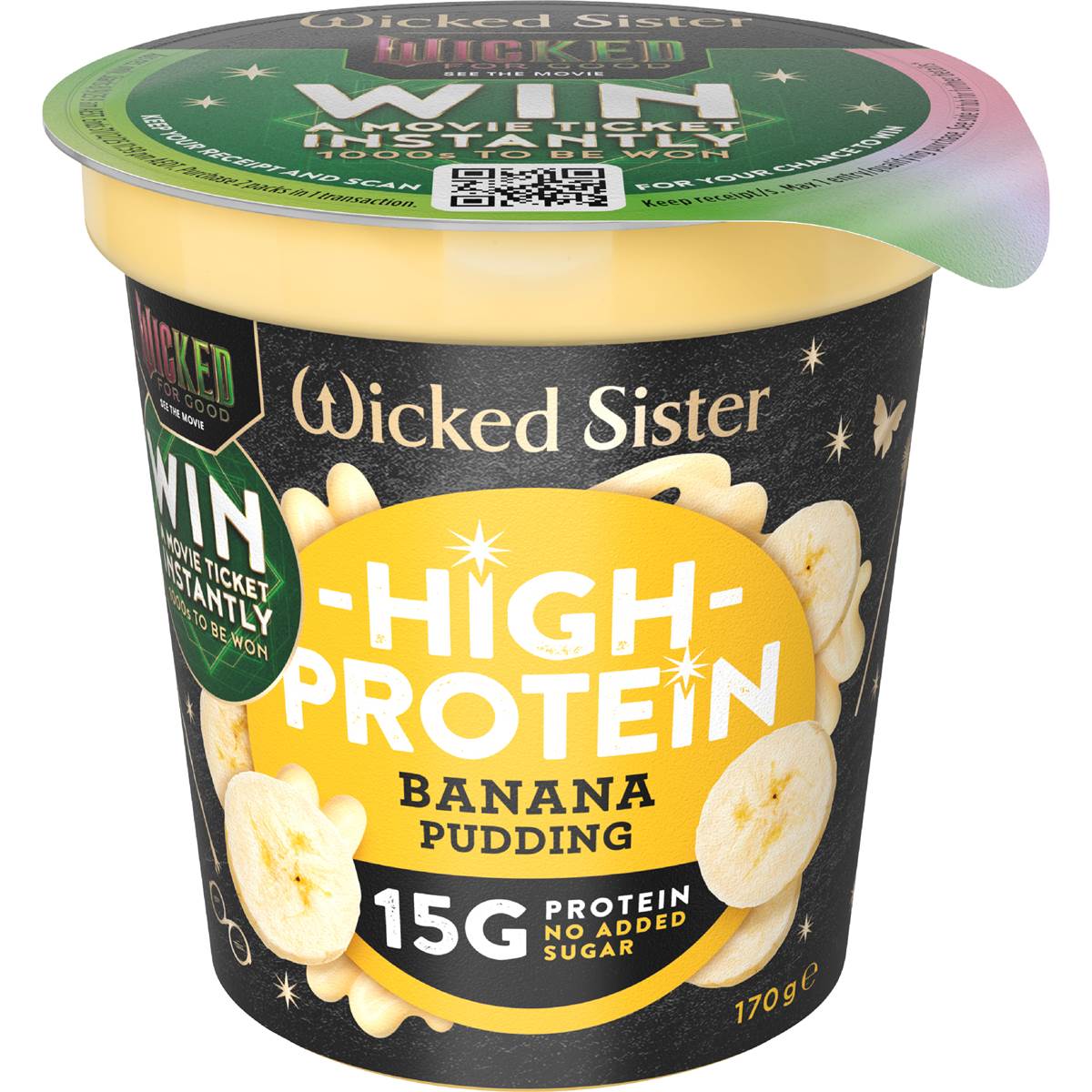 Wicked Sister High Protein Banana Pudding 170g | Woolworths