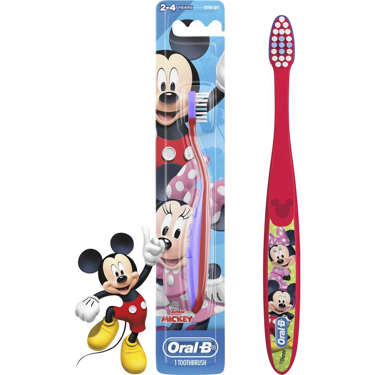 Oral B Kids Stages 2 Mickey Mouse 2-4 Years Toothbrush Each | Woolworths