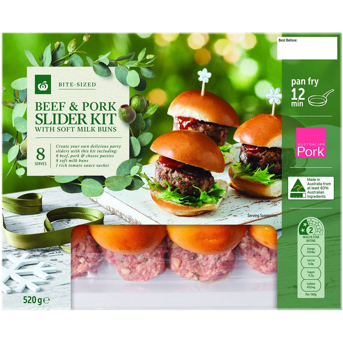 Woolworths Christmas Slider Kit With Tomato Sauce 520g | Woolworths