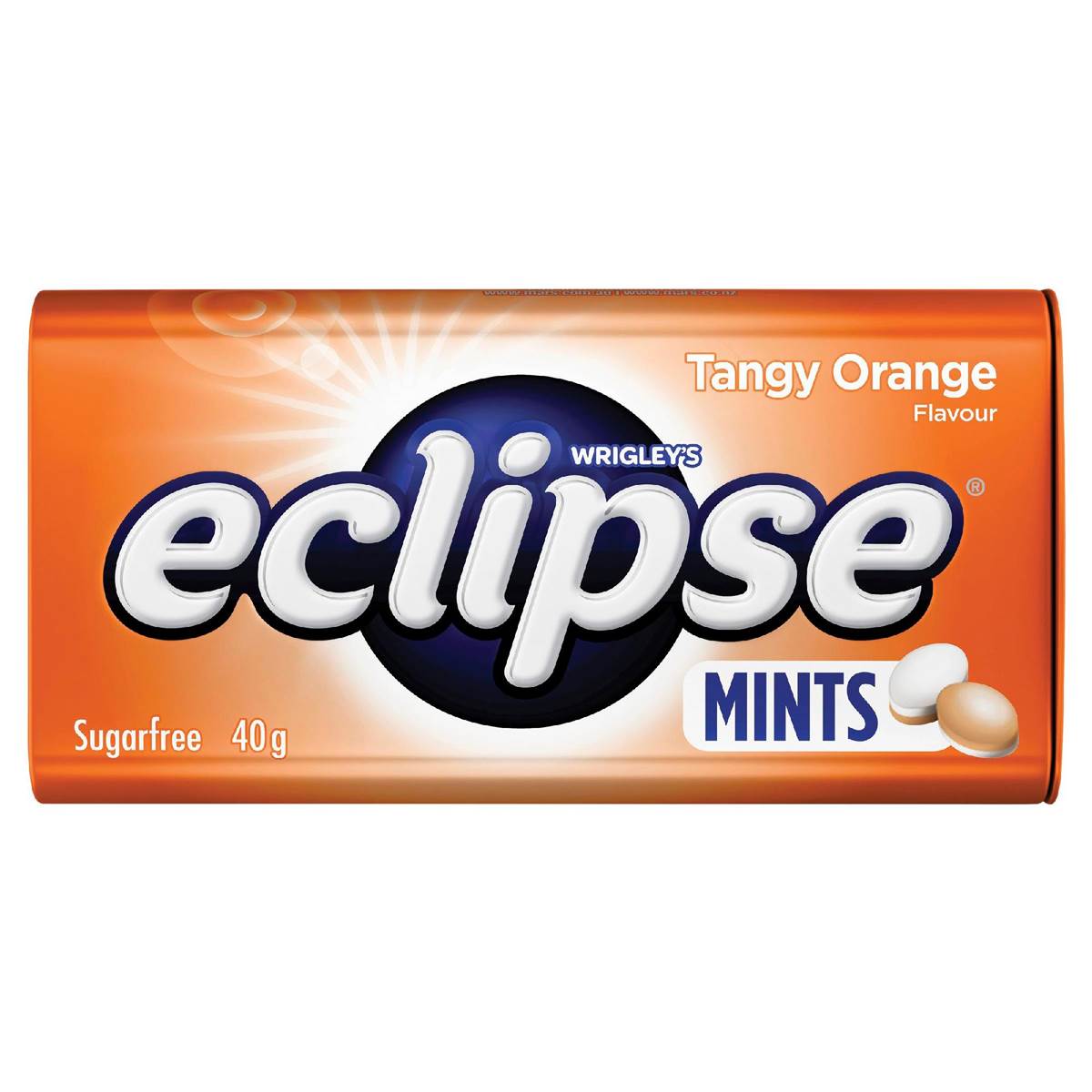 Eclipse Tangy Orange Sugar Free Mints Tin 40g | Woolworths