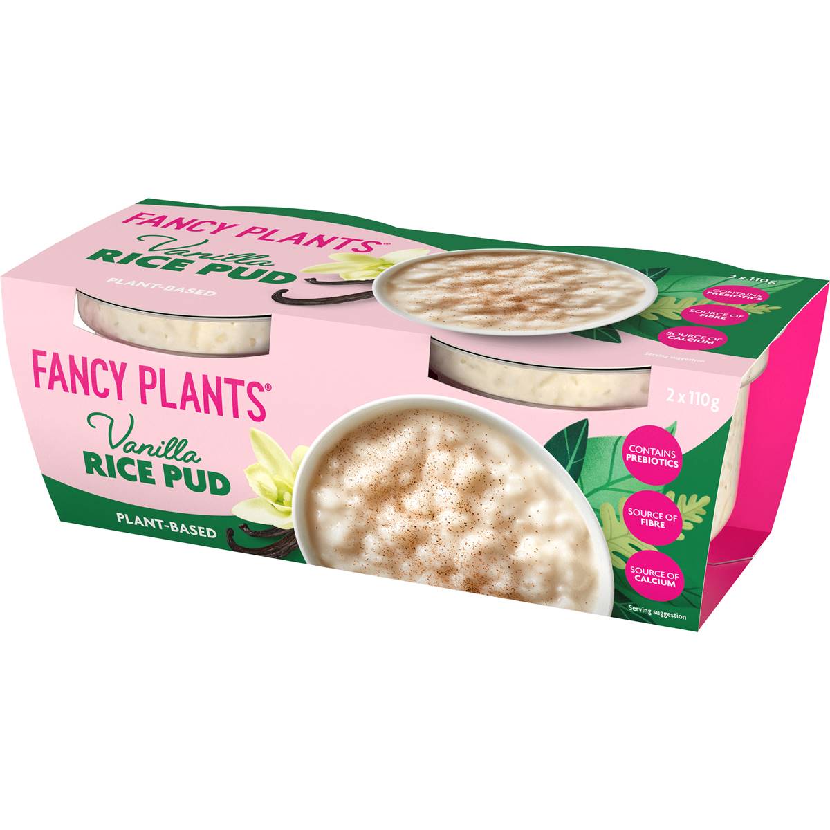 Fancy Plants Plant Based Vanilla Rice Pudding 110gx 2pack | Woolworths
