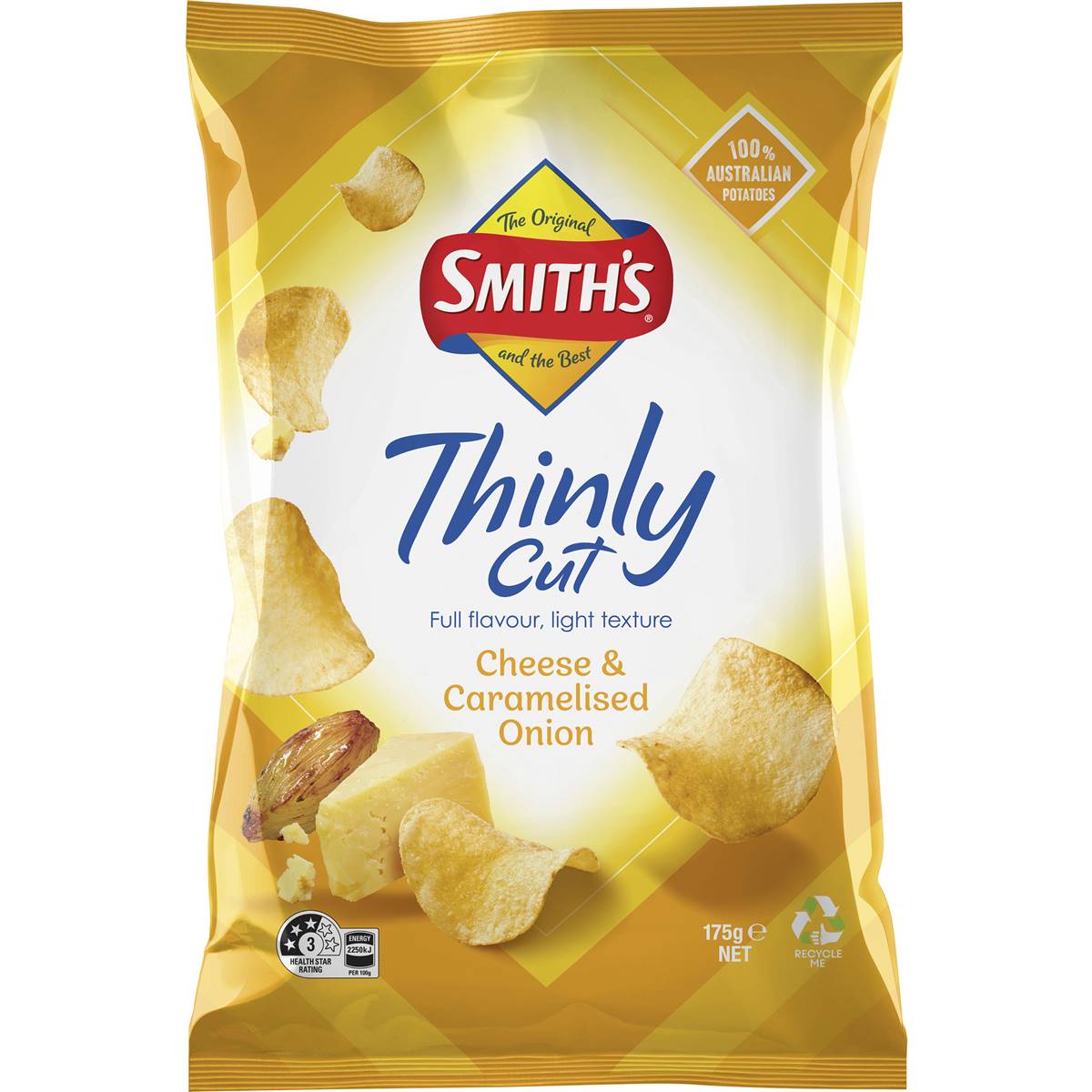 Smith s Thinly Cut Cheese Caramelised Onion 175g Woolworths