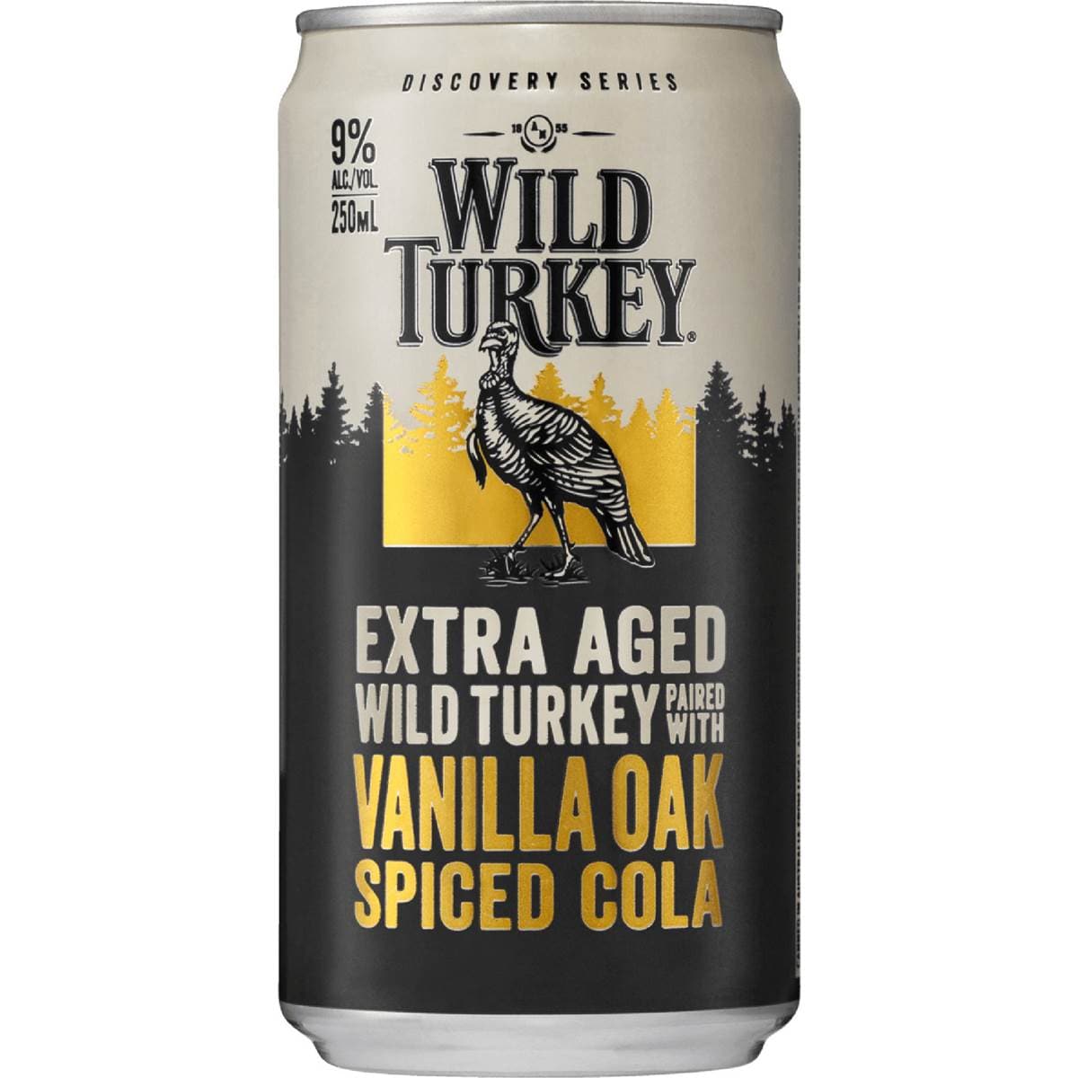 Wild Turkey Extra Aged Bourbon Vanilla Oak Spiced Cola Can 250ml ...