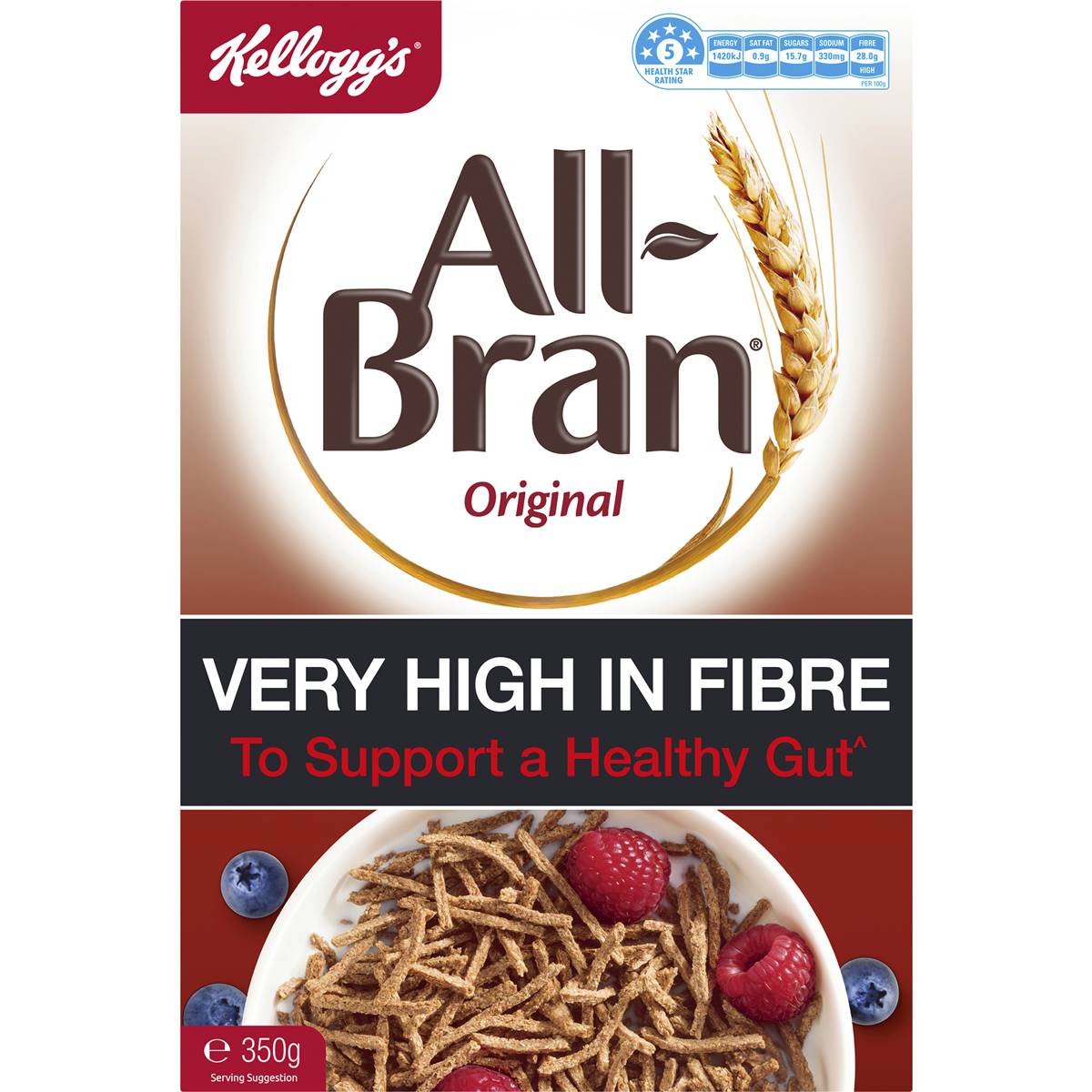 Kellogg's All-bran High Fibre Breakfast Cereal 350g | Woolworths