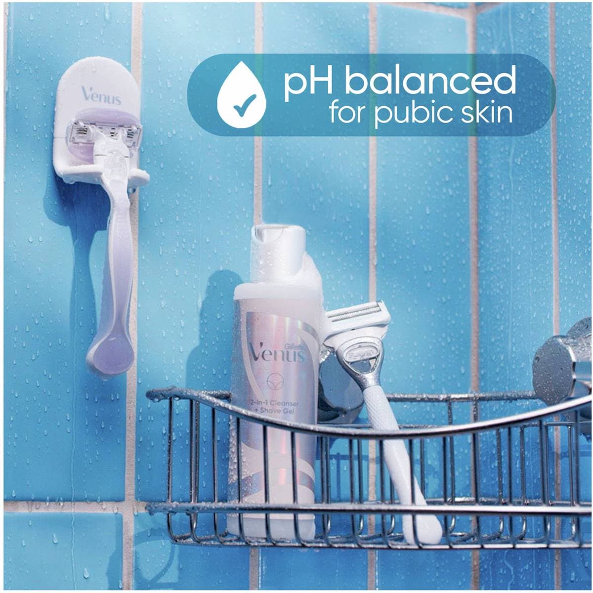 Gillette Venus 2-in-1 Cleanser & Shave Gel For Pubic Hair & Skin 190ml ...