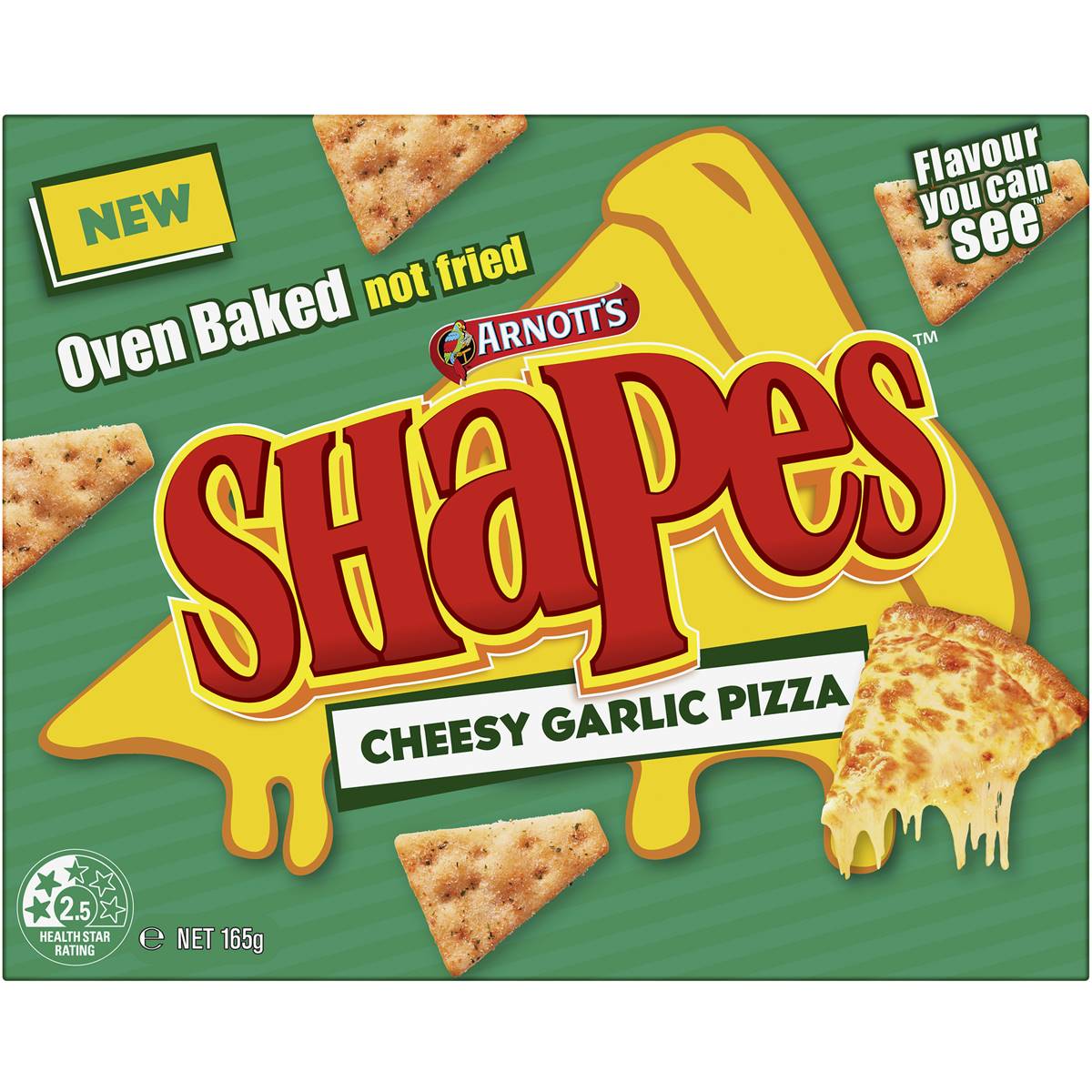 Arnott's Shapes Mini Bites Cheese & Smoky Bacon Cracker Biscuits 140g ...