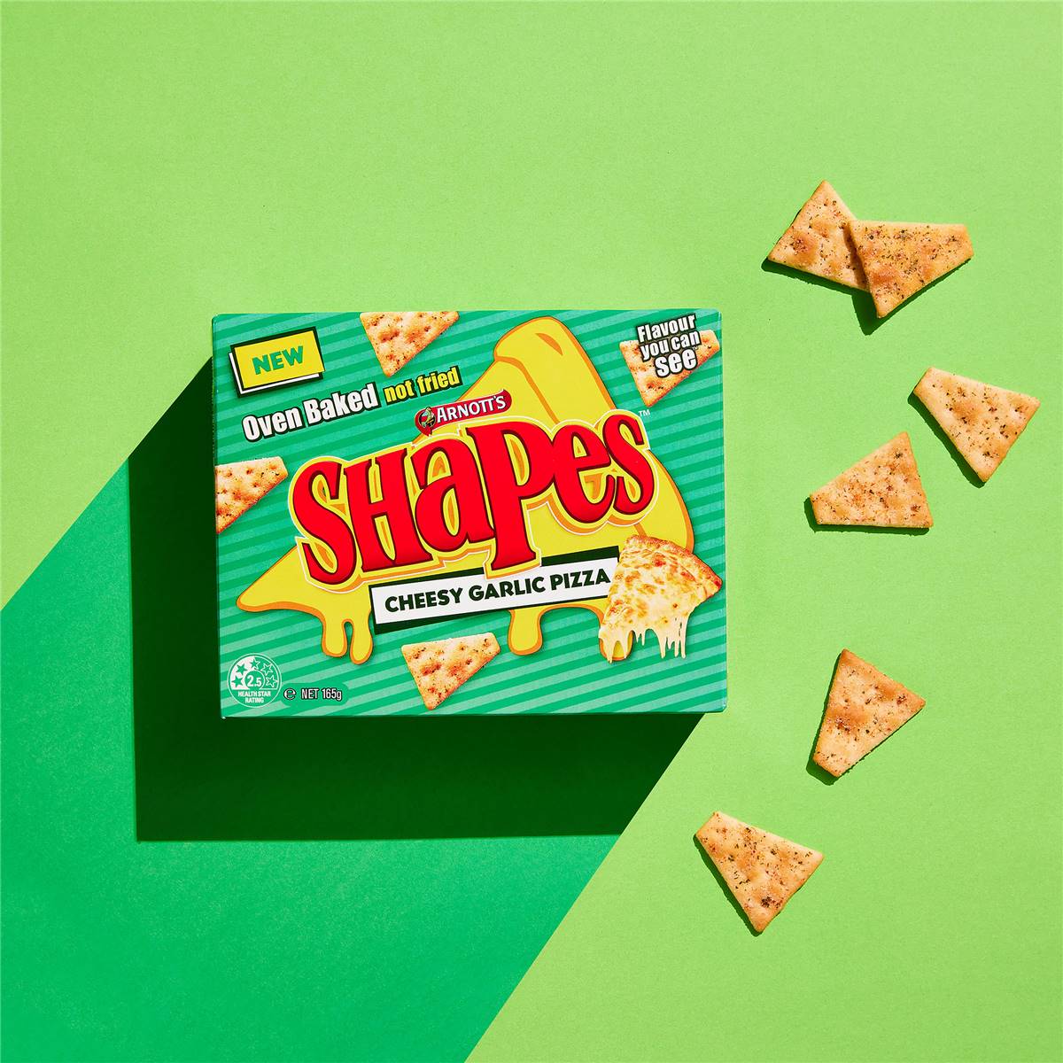 Arnott's Shapes Mini Bites Cheese & Smoky Bacon Cracker Biscuits 140g ...