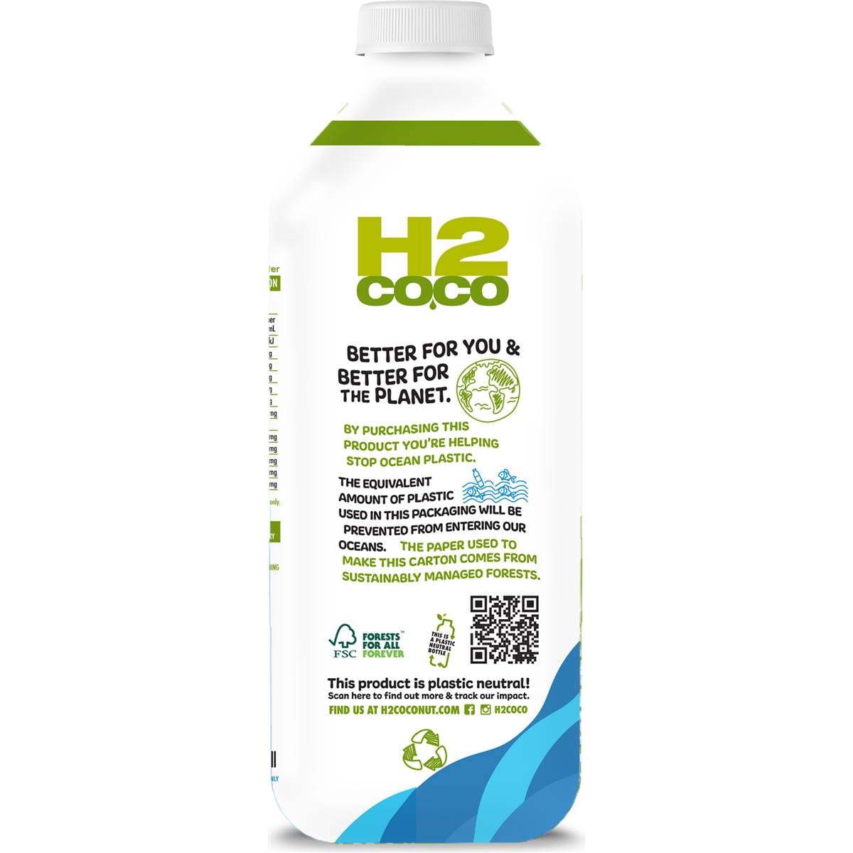 H2coco Pure Coconut Water 2l | Woolworths