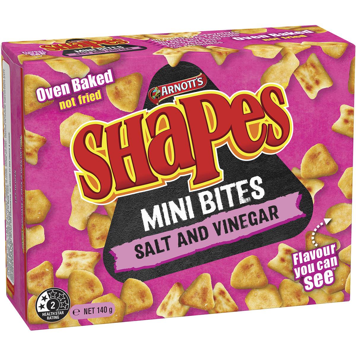 Arnott's Shapes Mini Bites Salt & Vinegar 140g | Woolworths