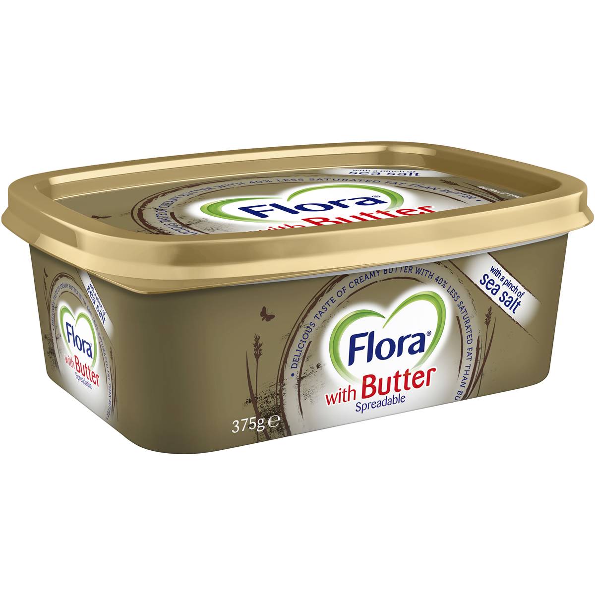 Flora With Spreadable Butter With Pinch Of Sea Salt 375g | Woolworths