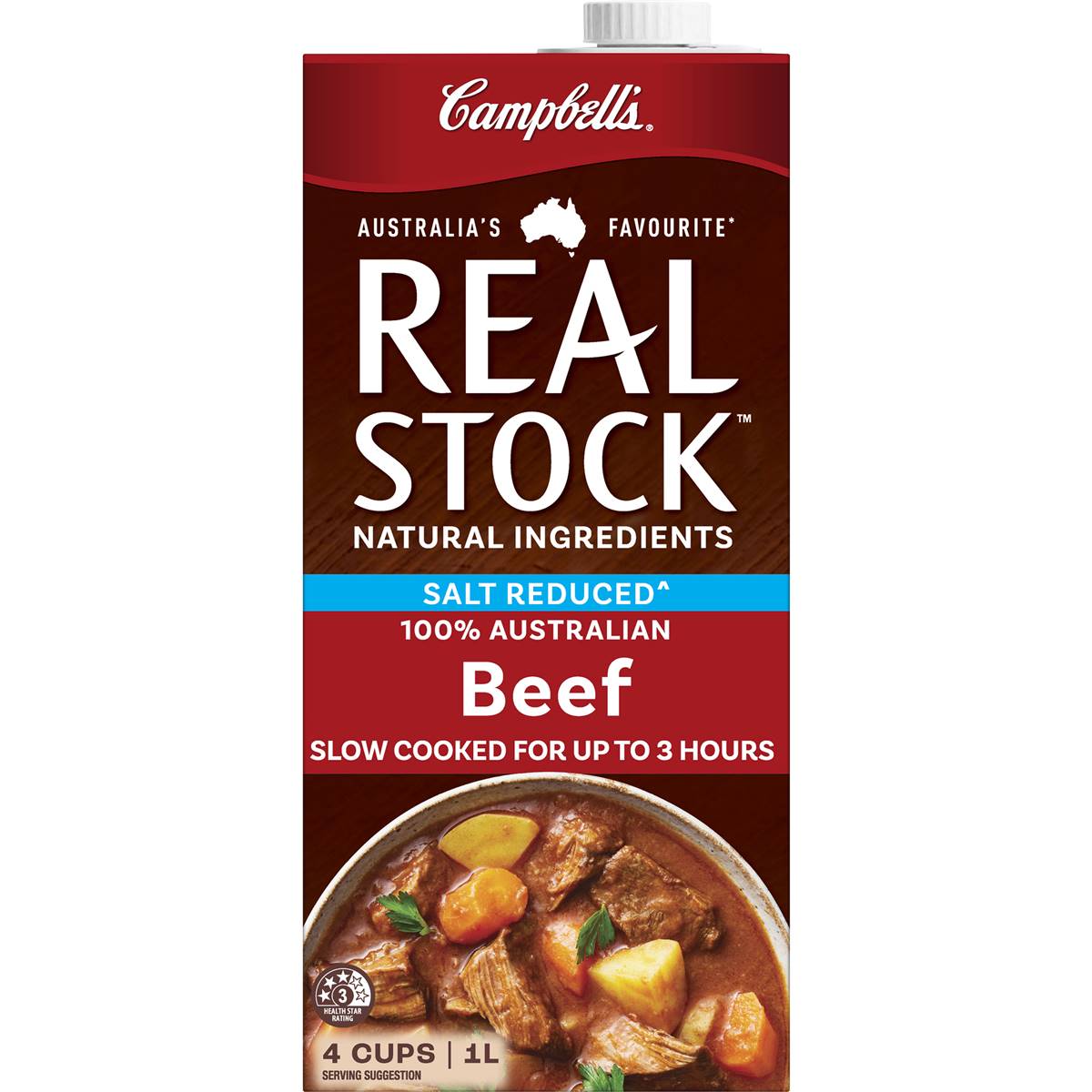 Campbell's Real Stock Beef Salt Reduced Liquid Stock 1l | Woolworths