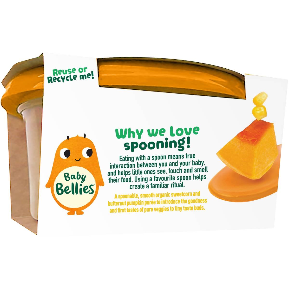 Baby Bellies Organic Veggie Bowl Sweetcorn & Butternut 110g | Woolworths