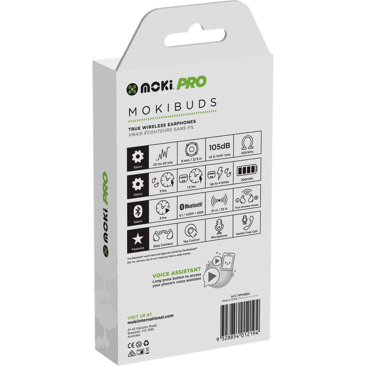 Moki Pro Mokibuds True Wireless Earphones Each | Woolworths