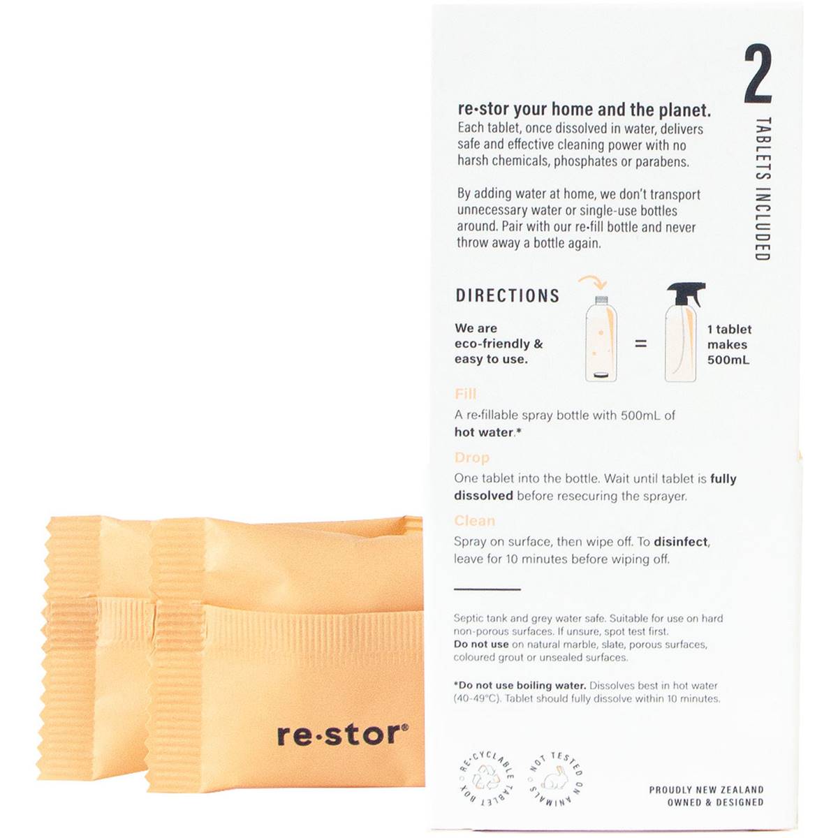 Restor Concentrated Cleaning Tablet All Purpose Citrus 2 Pack | Woolworths