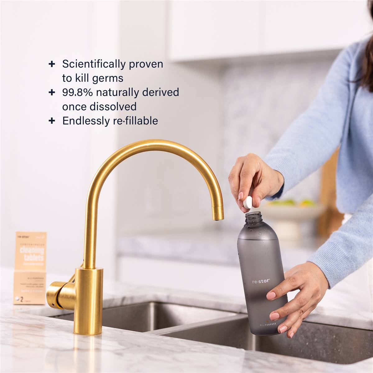 Restor Concentrated Cleaning Tablet All Purpose Citrus 2 Pack | Woolworths