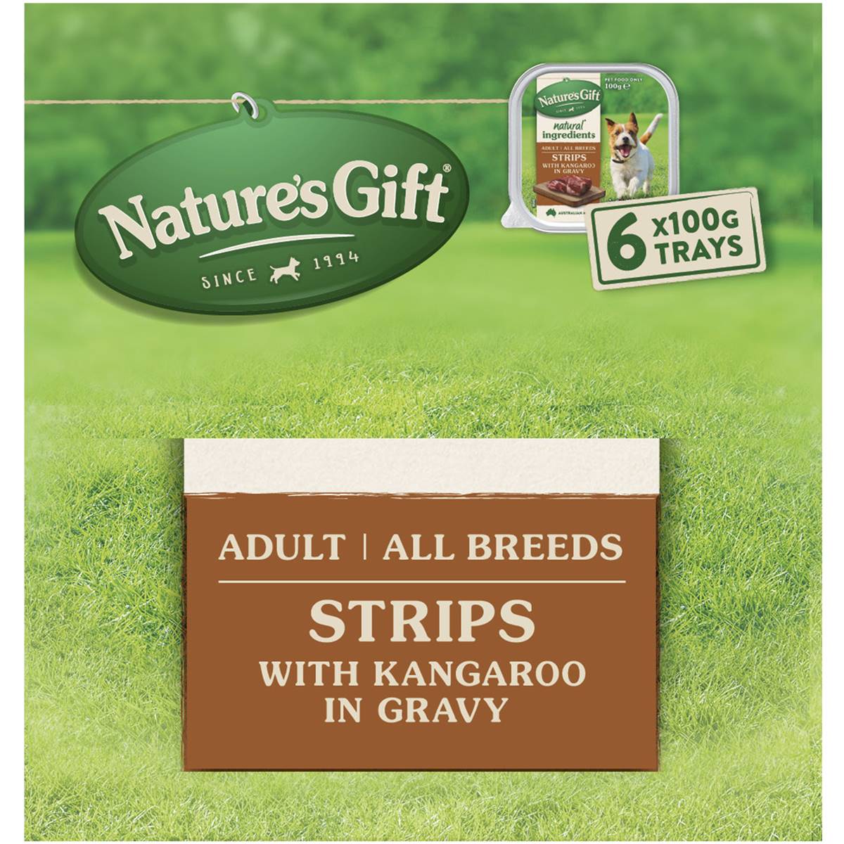 Nature's Gift Adult Wet Dog Food Strips With Kangaroo & Gravy 100g X 6 ... Nature's Gift Adult Wet Dog Food Strips With Kangaroo & Gravy 100g X 6 ...