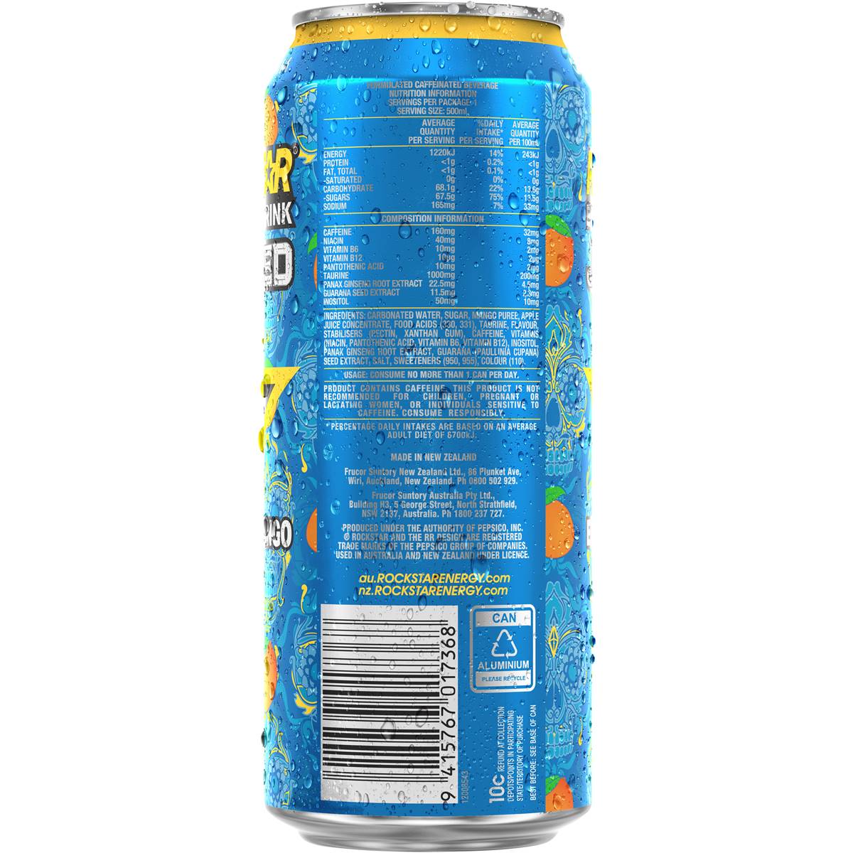 Rockstar Energy Drink Juiced El Mango 500ml | Woolworths