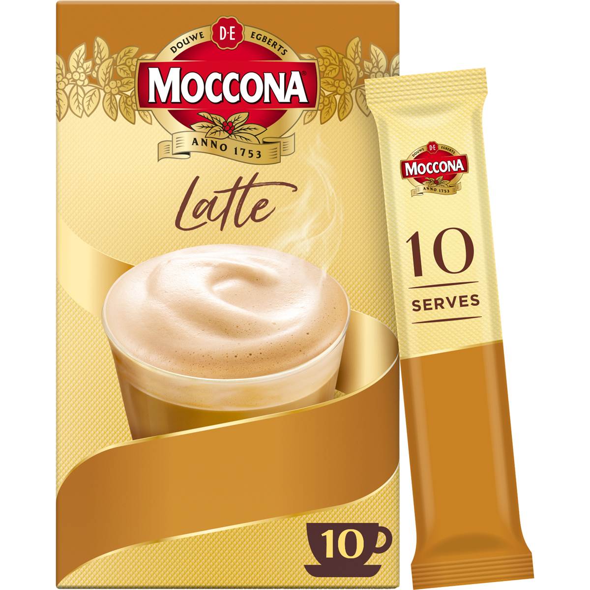 Moccona Coffee Sachets Latte 10 Pack | Woolworths