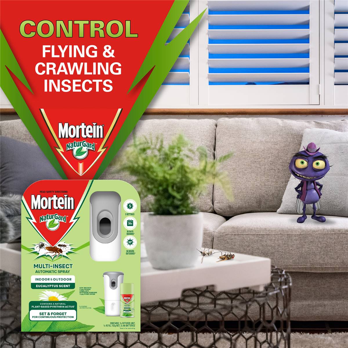 Mortein Naturgard Multi-insect Automatic Diffuser Eucalyptus 152g ...