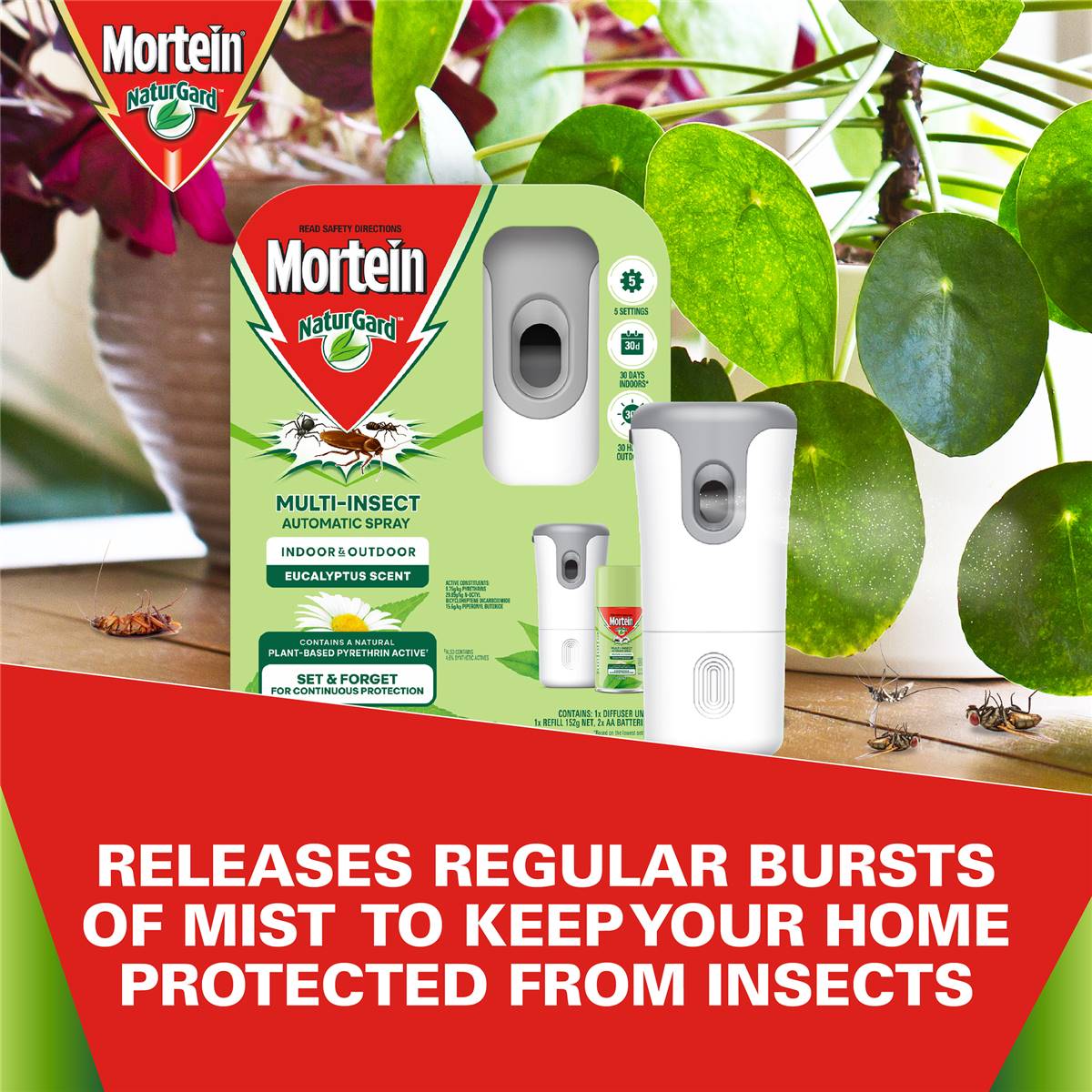 Mortein Naturgard Multi-insect Automatic Diffuser Eucalyptus 152g ...