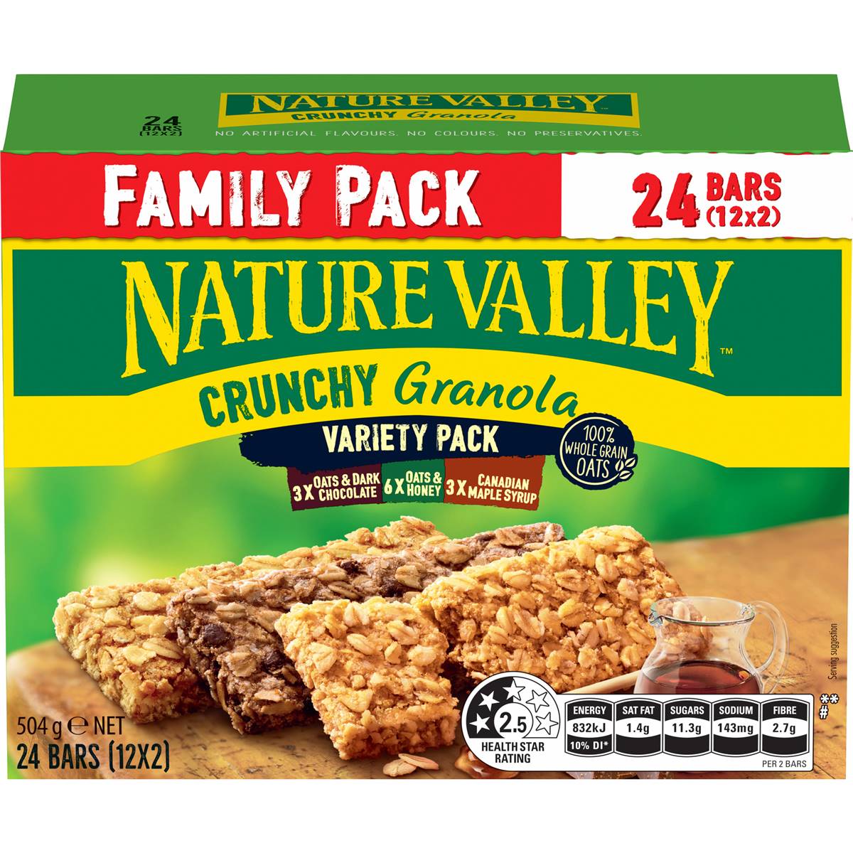 Nature Valley Crunchy Family Variety Granola Bars 12 Pack | Woolworths