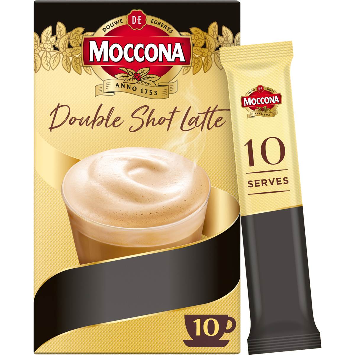 Moccona Double Shot Latte Coffee Sachets 10 Pack | Woolworths