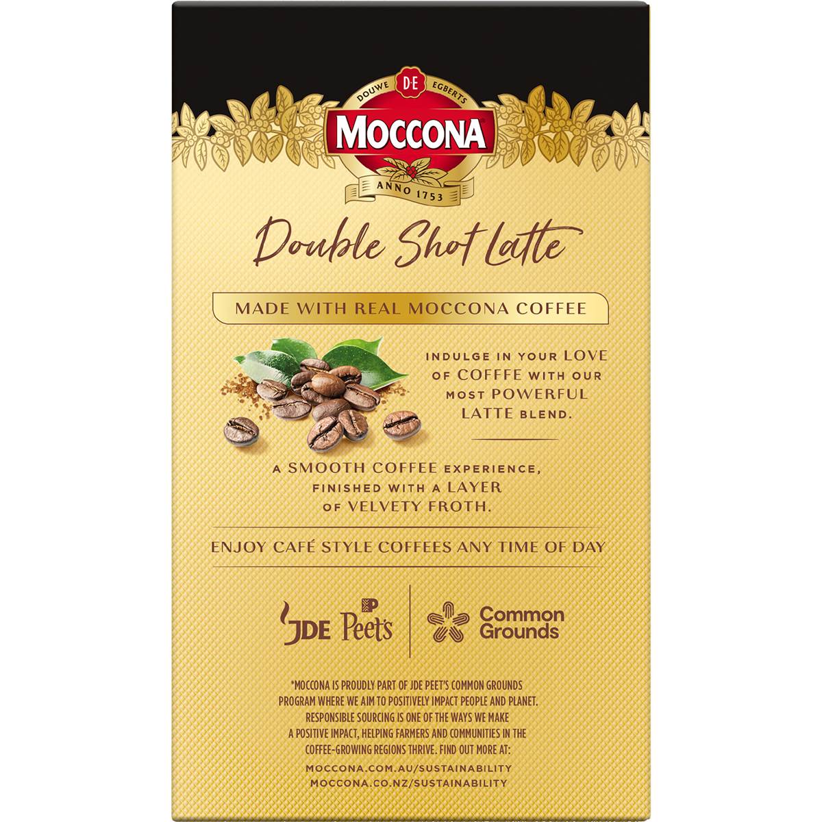 Moccona Double Shot Latte Coffee Sachets 10 Pack | Woolworths