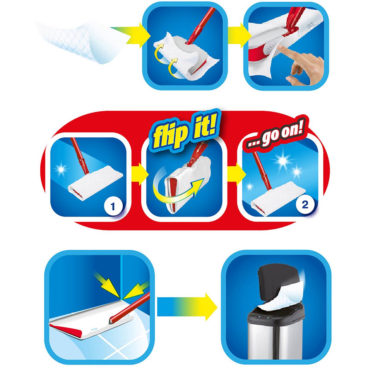 Vileda Attractive Fresh Wet Disposable Refill 10 Pack | Woolworths