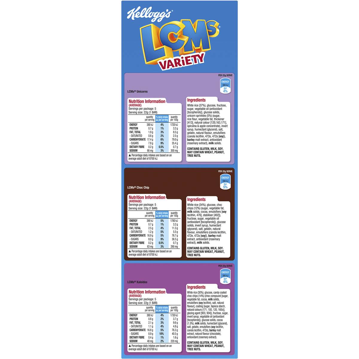 Kellogg's Lcms Variety Snack Bars 15 Pack | Woolworths