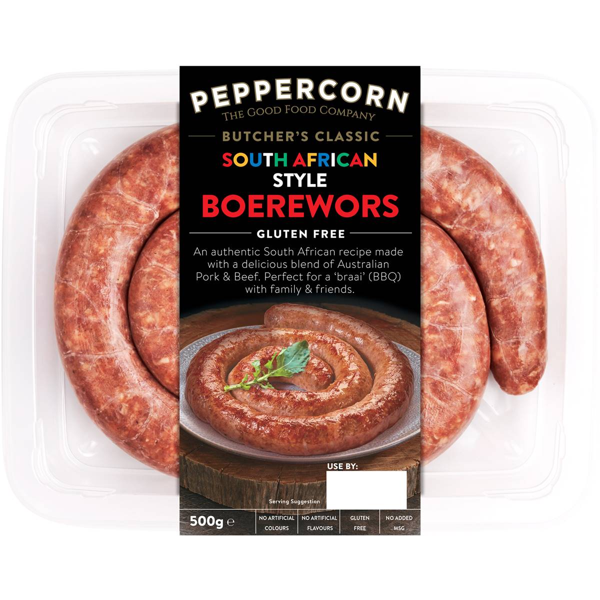 Peppercorn Boerewors Sausages 500g | Woolworths