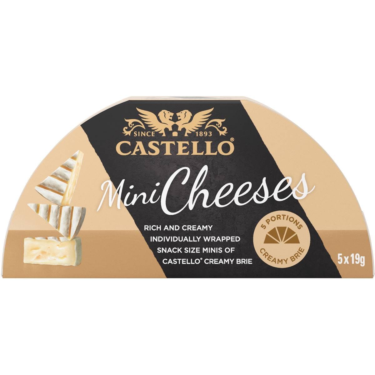 Castello Mini Cheeses 19g X5 Pack | Woolworths