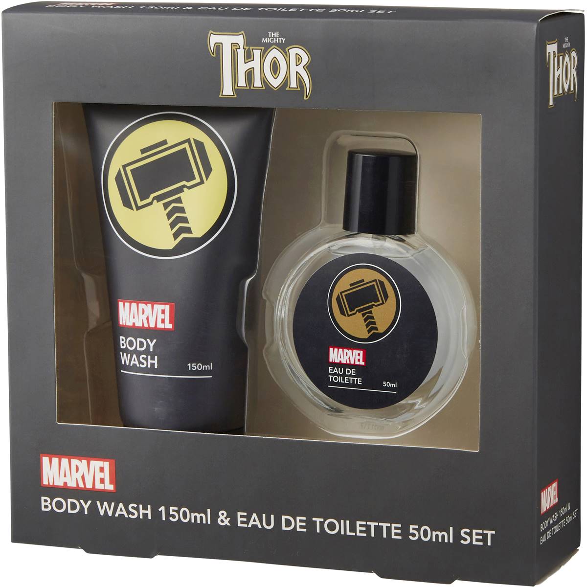 Marvel Thor Body Wash 150ml & Eau De Toilette 50ml Each | Woolworths