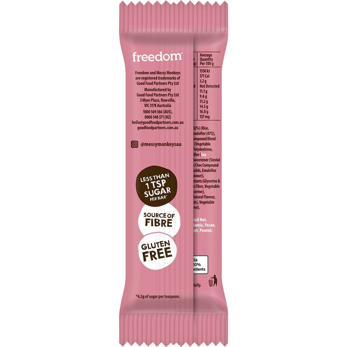 Messy Monkeys Berry Rice Puff Bar 6 Pack | Woolworths