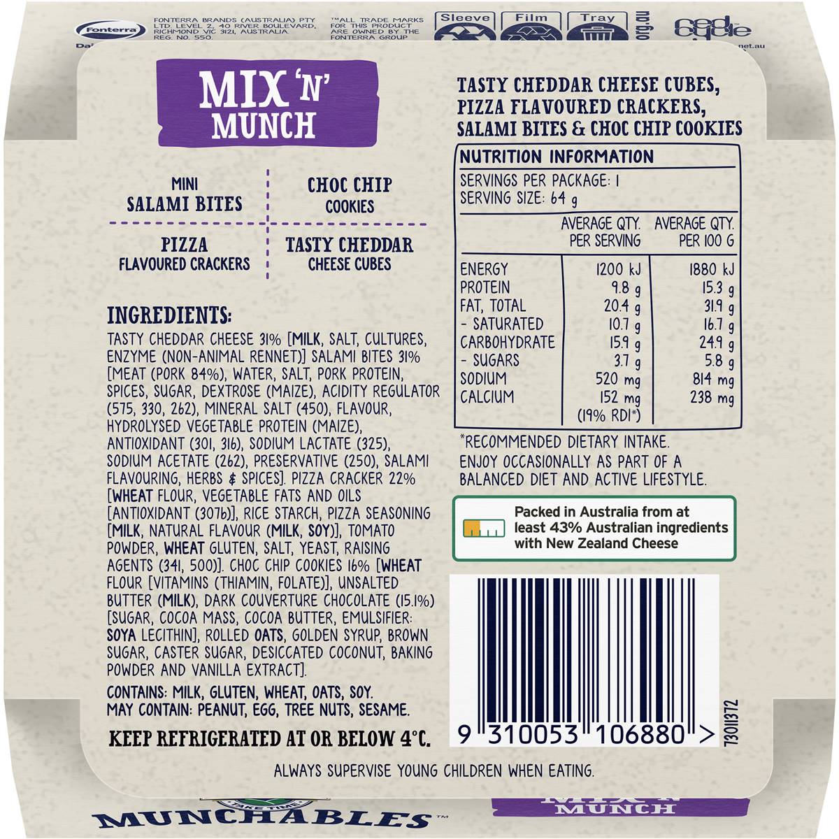 Mainland Munchables Mix 'n' Munch 64g | Woolworths