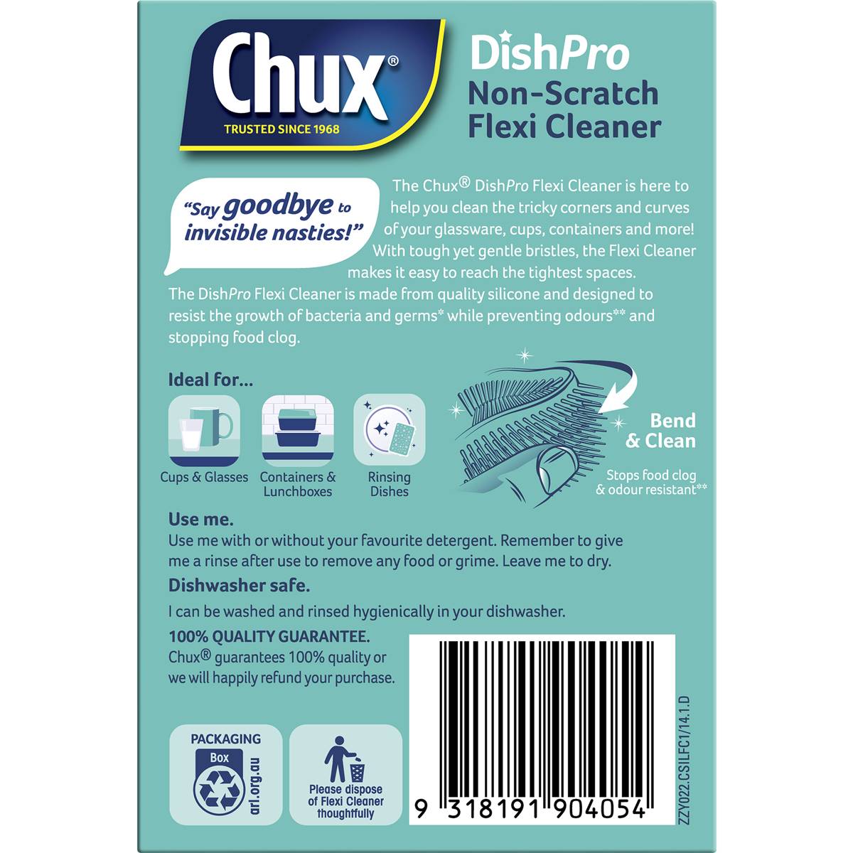 Chux Dish Pro Non Scratch Flexi Cleaner Each | Woolworths