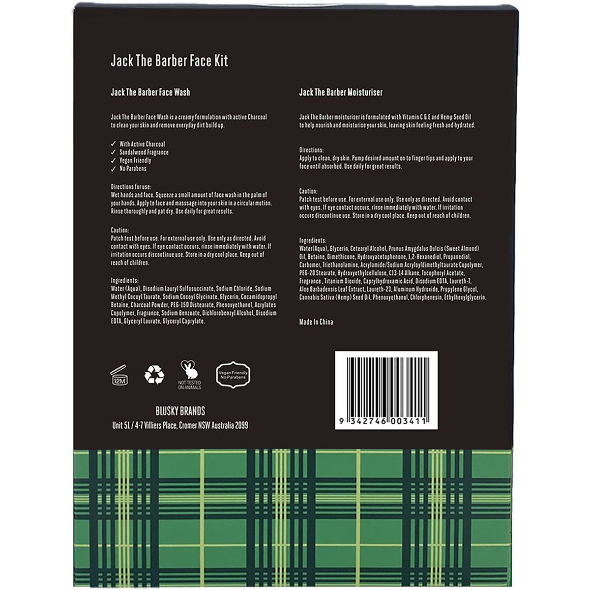 Jack The Barber Face Care Duo Each | Woolworths