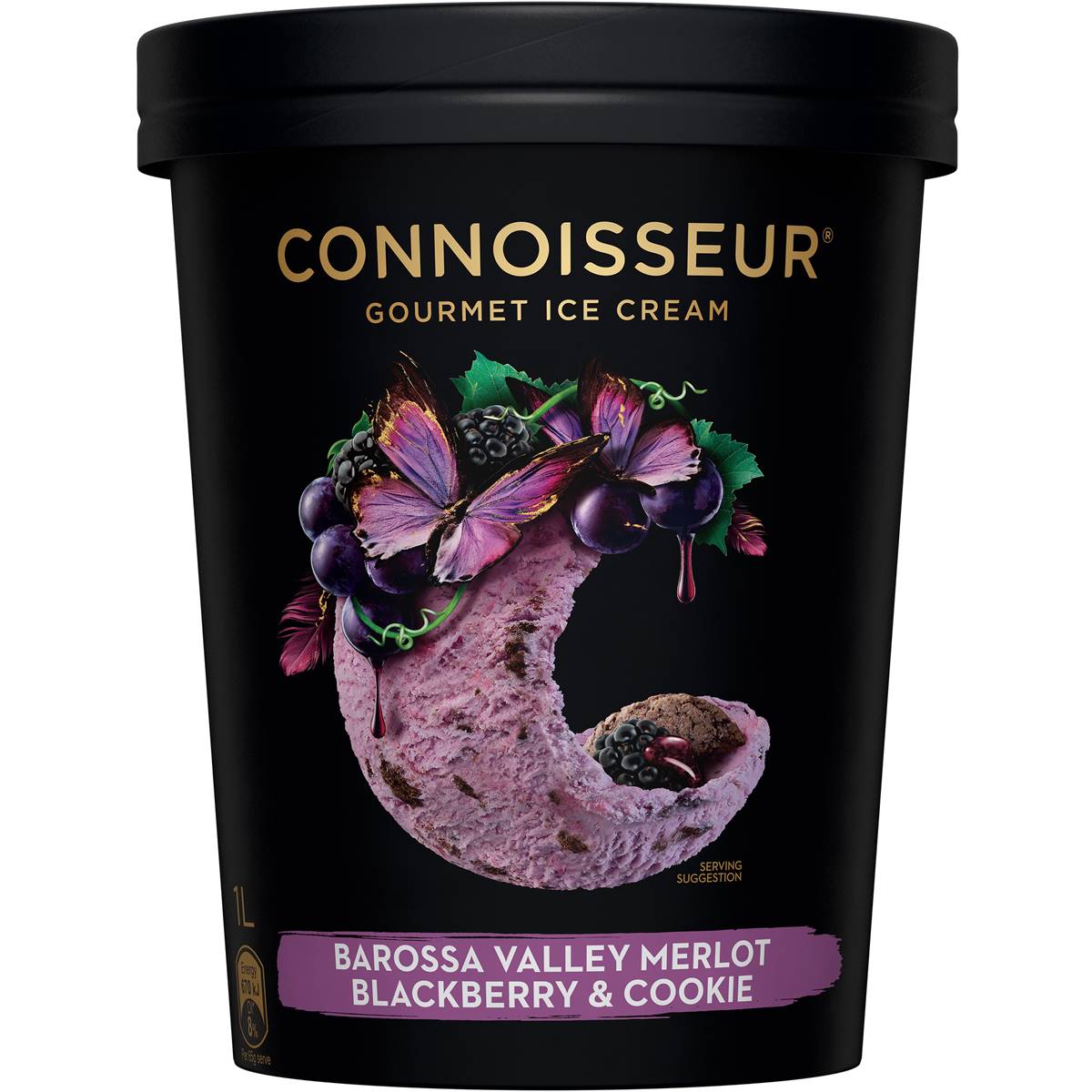 Connoisseur Barossa Valley Merlot, Blackberry & Cookie Ice Cream 1l ...