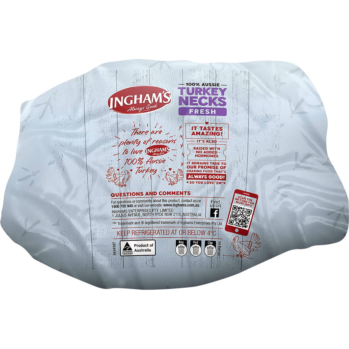 Ingham's Turkey Necks 1.2kg - 1.5kg | Woolworths
