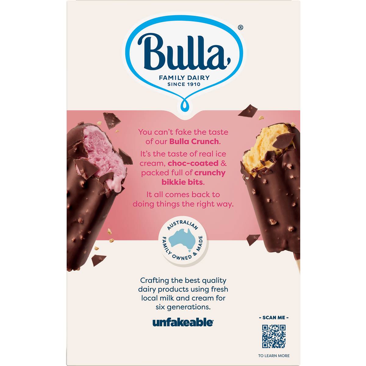 Bulla Crunch Caramel, Strawberry & Honeycomb 8 Pack | Woolworths