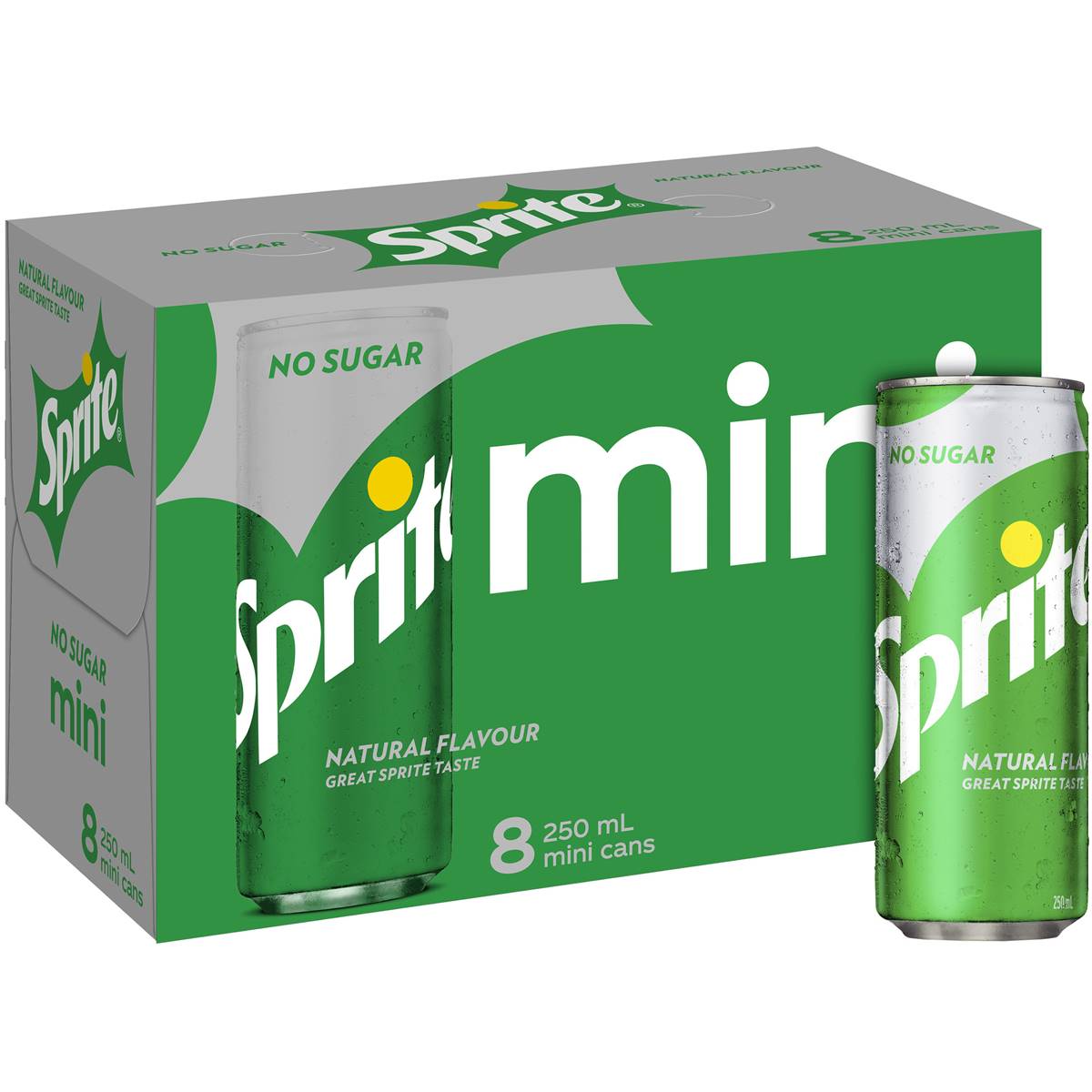 Sprite No Sugar Lemonade Soft Drink Multipack Mini Cans 8 X250ml ...