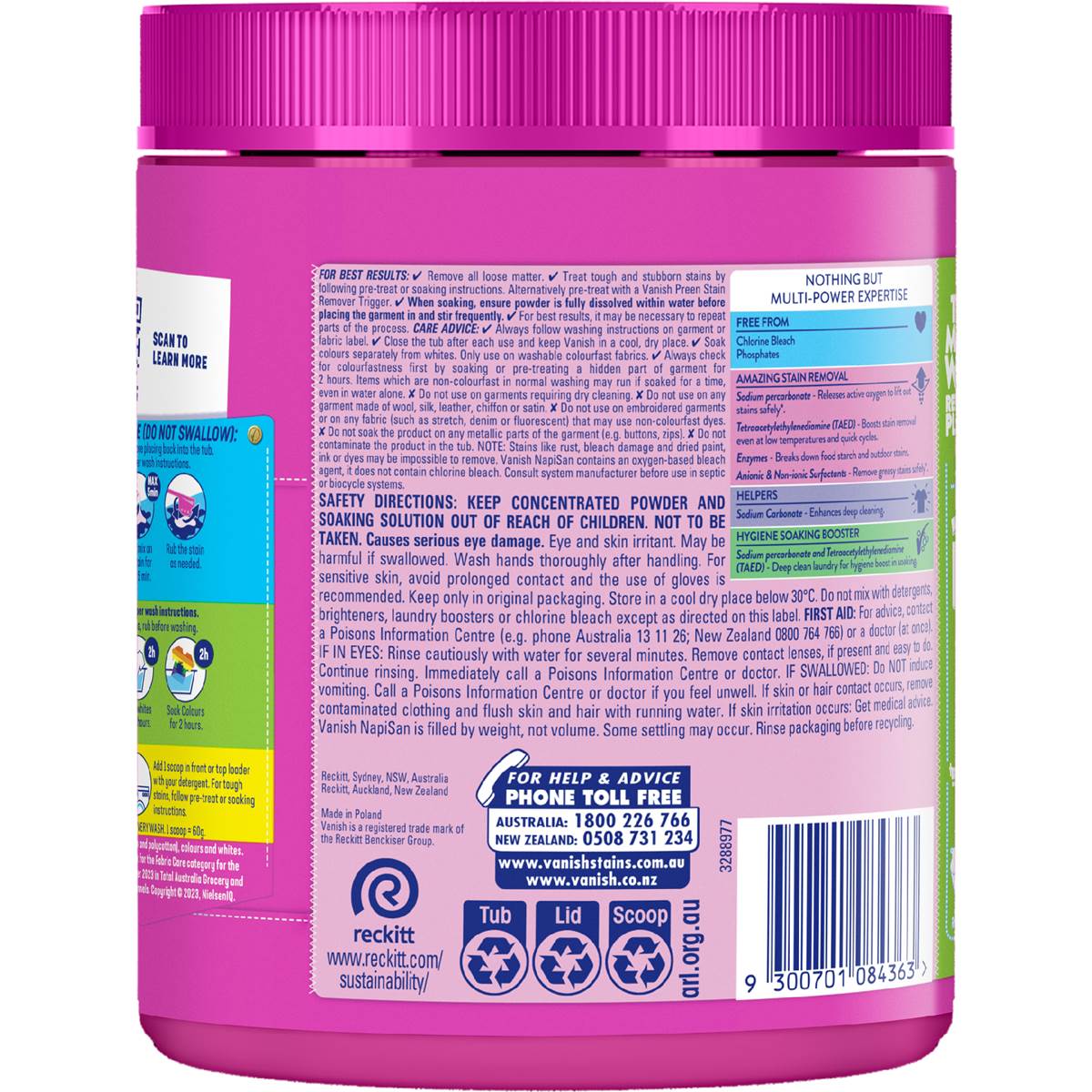 Vanish Napisan Stain Remover Powder 1kg | Woolworths