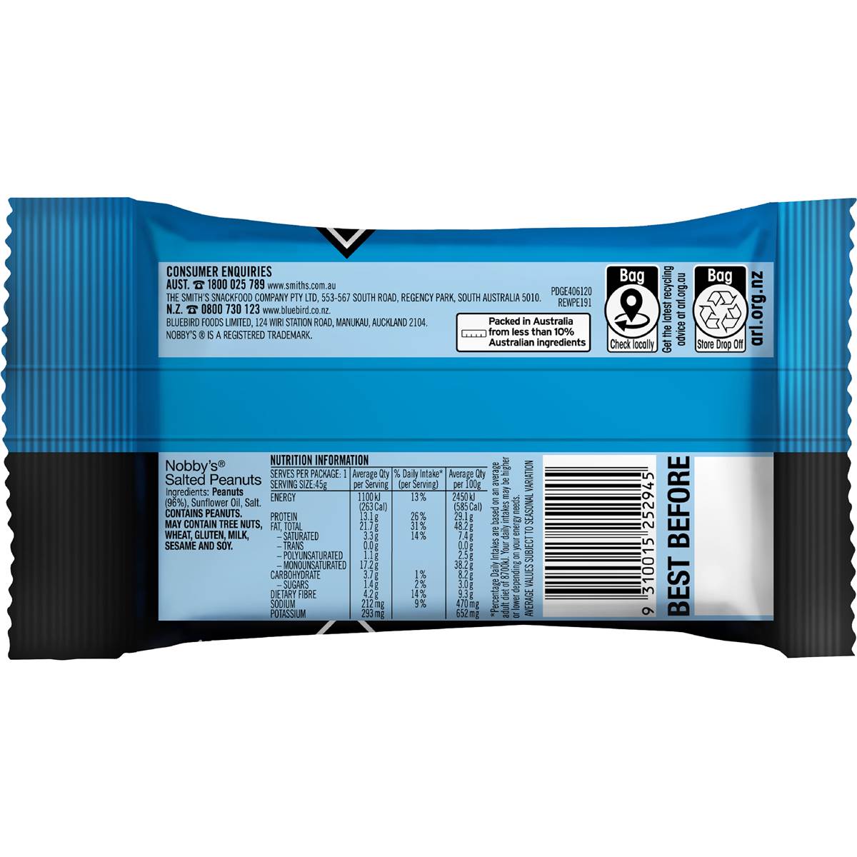 Nobby's Peanuts 45g | Woolworths