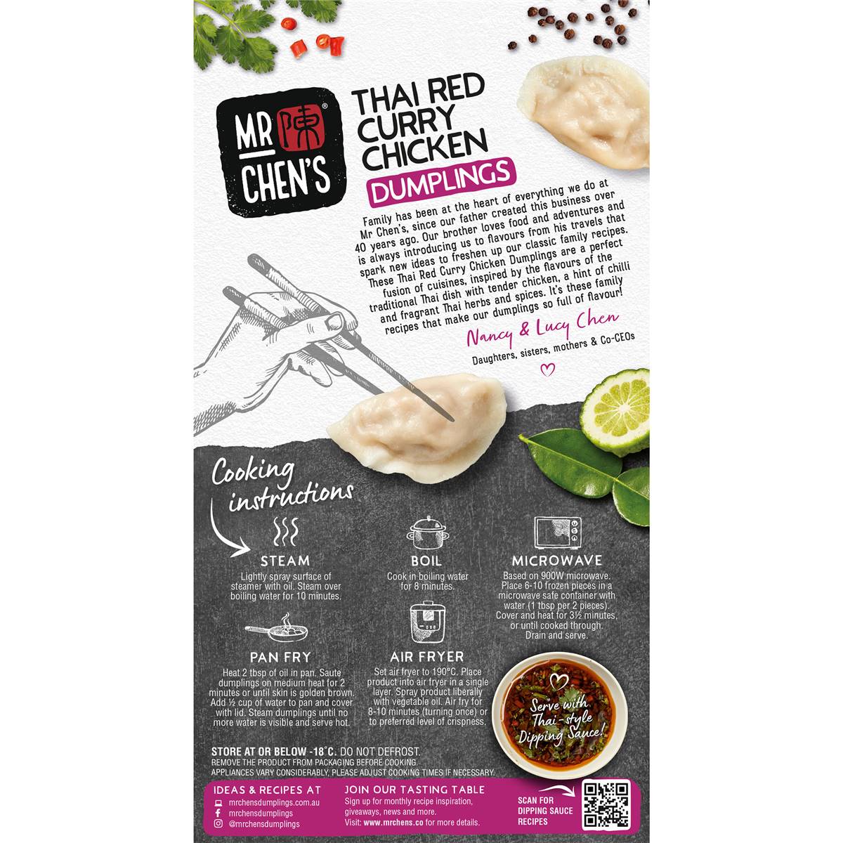 Mr Chen's Thai Red Curry Chicken Dumplings 300g | Woolworths