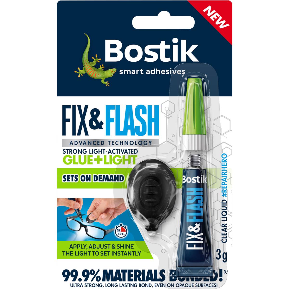 Bostik Fix & Flash Glue & Light Each | Woolworths
